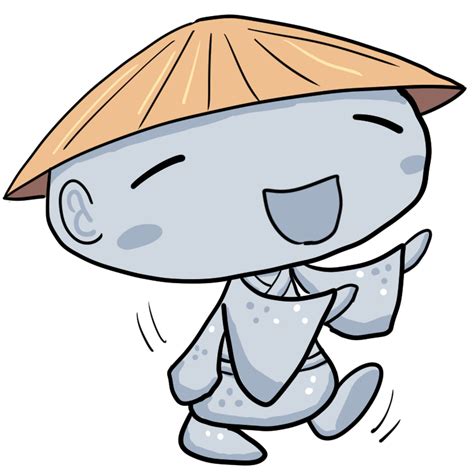 踊るお地蔵さんのイラストかわいい無料イラスト