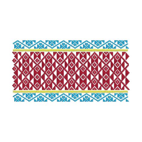 Traditional Assamese Ornament Embroidery Design Vibrant Textile Pattern