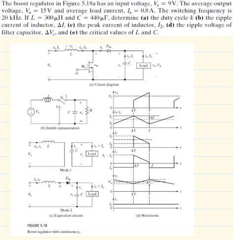 Solved The Boost Regulator In Figure 5 18a Has An Input