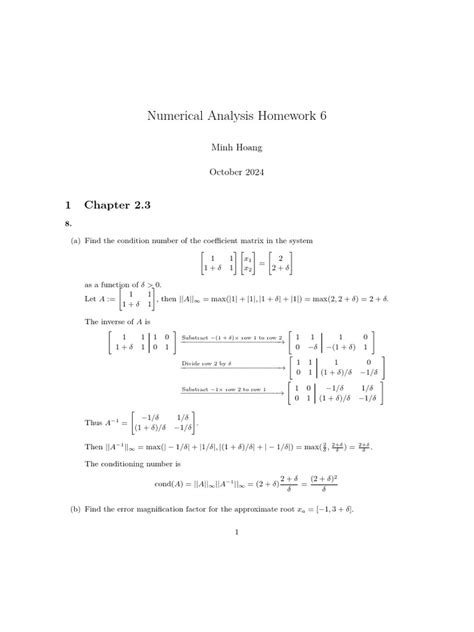 Numerical Analysis Hw Pdf