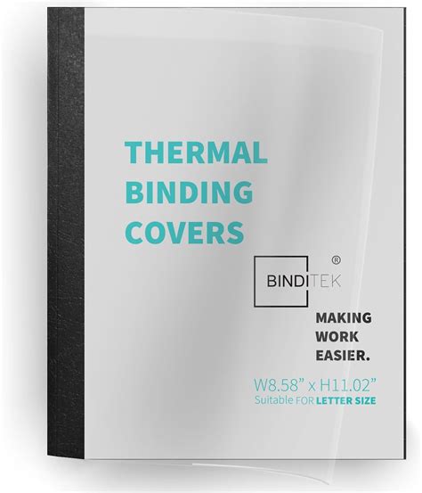 Amazon Com Binditek Pack Thermal Binding Presentation Covers Inch Spine Holds