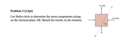 Solved 50 MPa A Problem 2 1 5pt Use Mohr Circle To Chegg Com