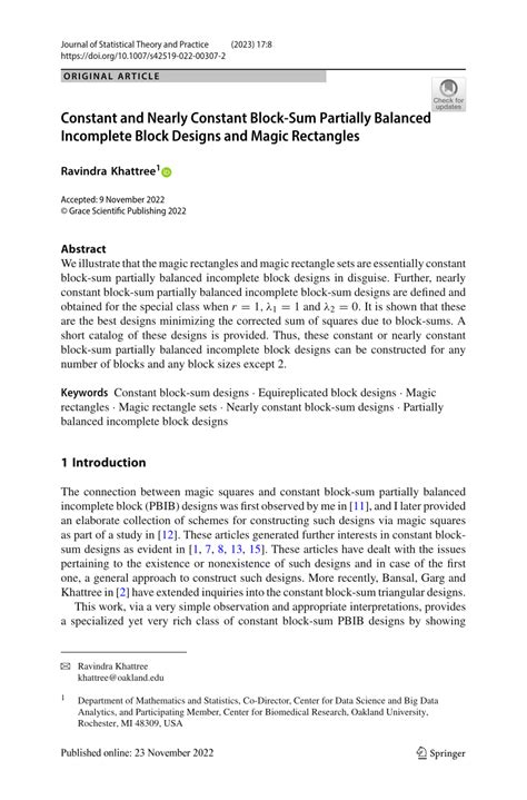 pdf constant and nearly constant block sum partially balanced