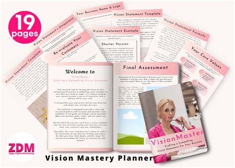 Vision Mastery Planner Crafting A Compelling Vision Statement Custo