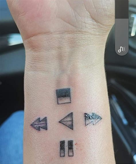Pause Symbol Tattoo