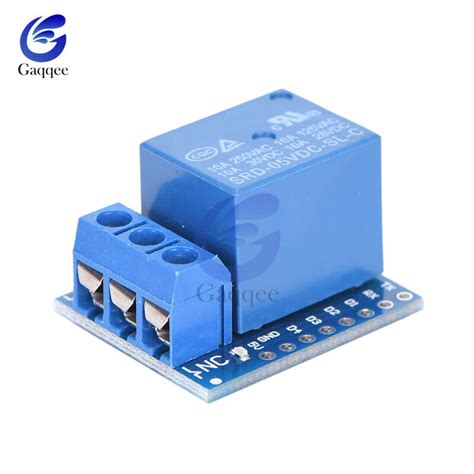 10 개몫 Dc 5v 1 채널 Wemos D1 미니 릴레이 실드 Arduino Esp8266 개발 보드 전원 공급 장치 릴레이 제어 모듈 전기 장비 및 소모품
