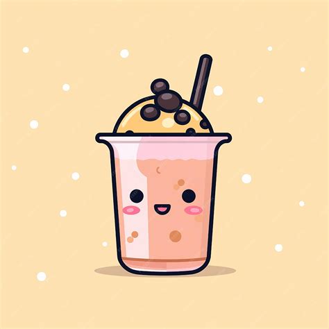 Premium Photo Boba Tea Delight Vector Icons Stickers And Cute Cartoon