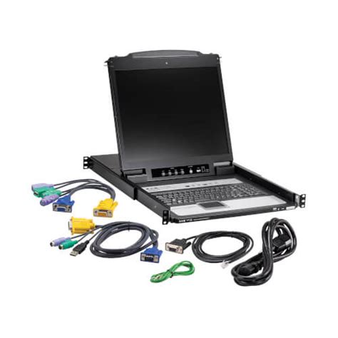 16 Port Console IP KVM Switch French Keyboard LCD 1U Eaton