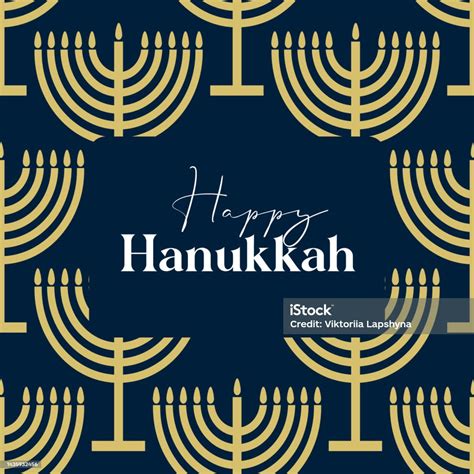 하누카 유대인 휴가를위한 푸른 색 배경에 금색 기호가있는 행복한 하누카 카드 디자인 0명에 대한 스톡 벡터 아트 및 기타 이미지 0명 공휴일 금색 Istock