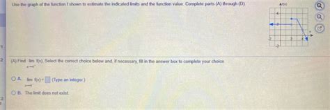 Solved Use The Graph Of The Function F Shown To Estimate The