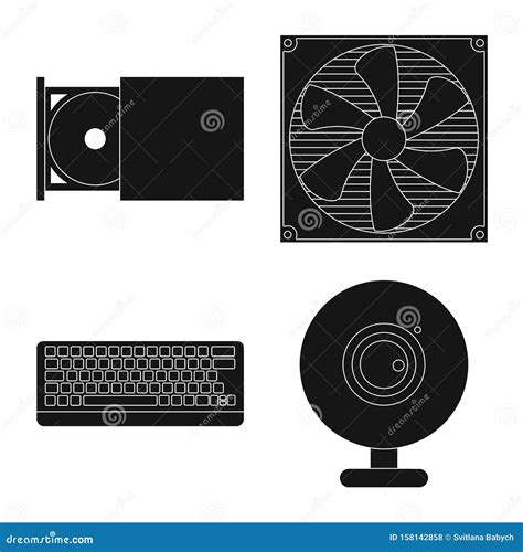 Vector Illustration Of Internet And Electronics Sign Collection Of