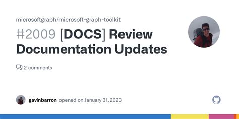 Review Documentation Updates · Issue 2009 · Microsoftgraphmicrosoft