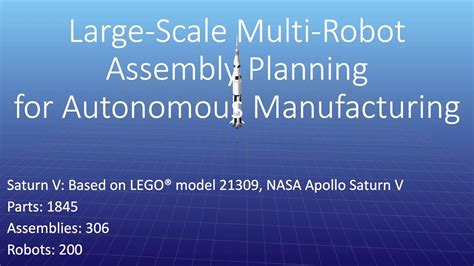 large scale multi robot assembly planning for autonomous manufacturing