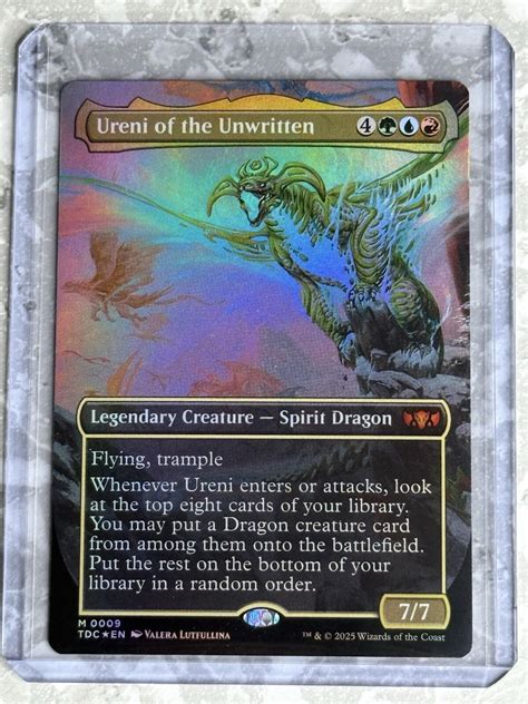Ureni Of The Unwritten Borderless 9 Foil Mtg Tarkir Dragonstorm Tdc