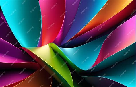 Premium Photo Wallpaper Abstract Background With Multicolored Wavy Lines 3d Rendering