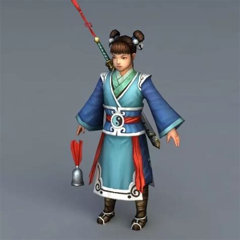 Chinese Female Taoist Priest Free 3d Model Max Open3dModel