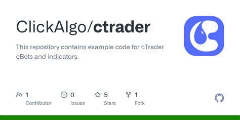 Github Clickalgoctrader This Repository Contains Example Code For Ctrader Cbots And Indicators