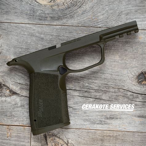 SIG P X Macro Grip Module OD Green Cerakote Services