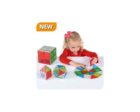 Translucent Solid Magnetic Polydron Class Set