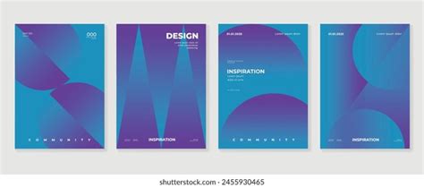 Abstract Gradient Background Vector Set Minimalist Stock Vector Royalty Free 2452909059