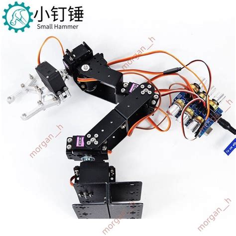 廠商 下殺7 6🔥免開電子發票🔥六自由度機械臂for arduino套裝電位器旋鈕控制mg996舵機 arduino手臂 蝦皮購物