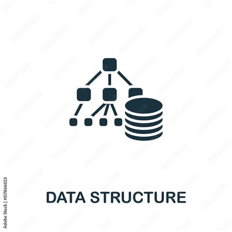 Data Structure Icon Monochrome Simple Line Data Science Icon For