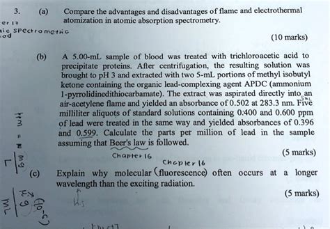 A Compare The Advantages And Disadvantages Of Flame And Electrothermal