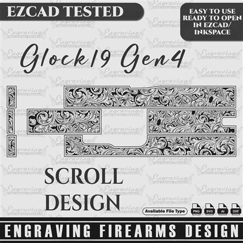 Engraving Firearms Design Glock Gen Scroll Design Etsy