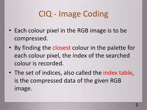 Ppt Lossless Index Coding For Indexed Colour Images Powerpoint