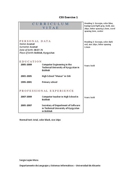 Css Exercise Pdf Computing Computing And Information Technology