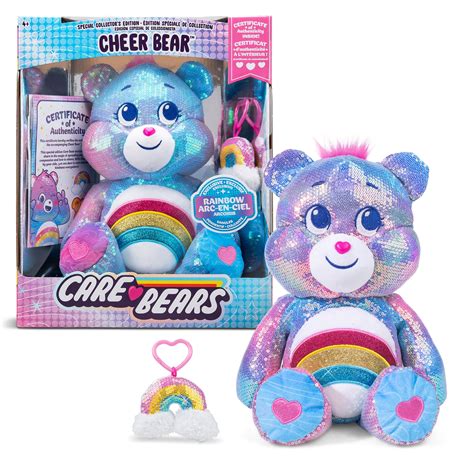 Care Bears Sequin Plush Cheer Bear Special Collectors Edition Plushie For Ages 4 Stuffed