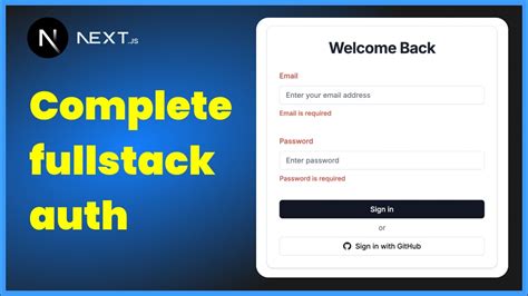 Fullstack Authentication And Authorization In Nextjs Using Nextauth V5 Authjs Zod Shadcn Ui