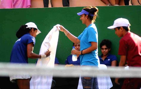Sania Mirza During A Tennis Match