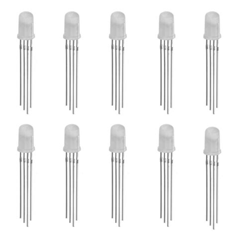 5mm Common Anode Rgb Led 4pin Pack Of 10 Robocraze
