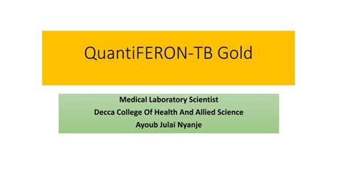 Tb Quantiferon Test Pptx