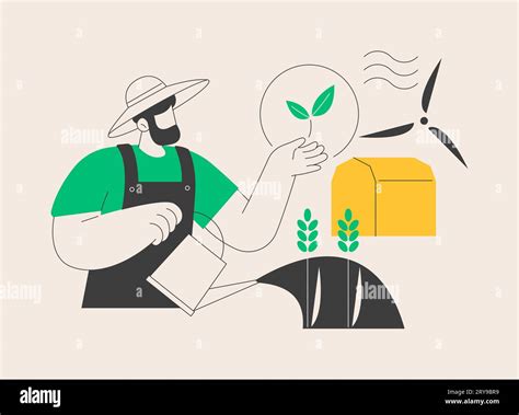 Sustainable Agriculture Abstract Concept Vector Illustration Stock
