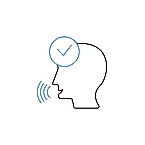 Voice Recognition Concept Line Icon Simple Element Illustrationvoice Recognition Concept