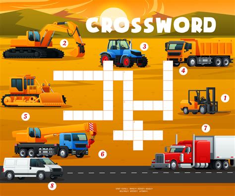 Crossword Grid Game With Construction Machines 10876486 Vector Art At Crossword Grid Game With Construction Machines 10876486 Vector Art At