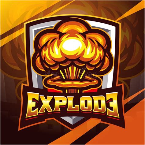 Explode Esport Mascot Logo Design Stock Vector Illustration Of Weapon