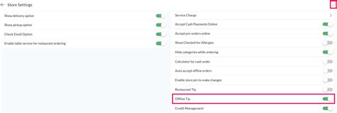 Enable Disable Offline Tip