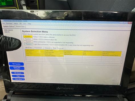 Buttons Missing From Techstream MHH AUTO Page