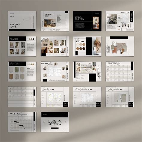 Interior Design Project Proposal Template Mood Board Shopping List