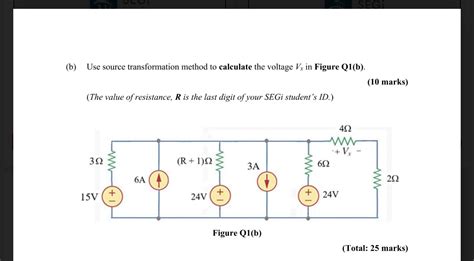 Solved B ﻿use Source Transformation Method To Calculate