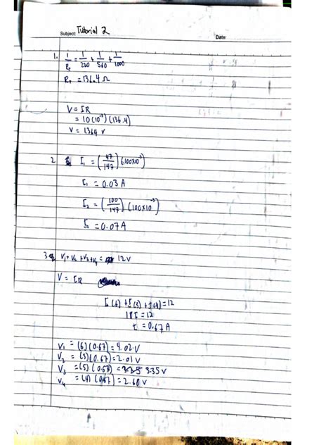 Electrical Engineering Tutorial 2 And 3 Pdf