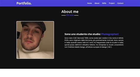 Portfolio Personale Creato In Html Css Js On Behance