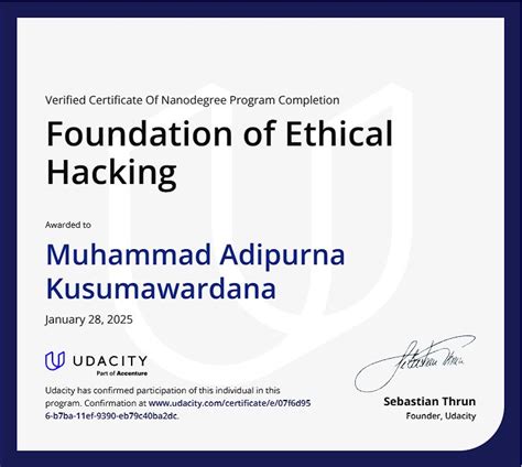 Bertelsmann Nextgenerationtechbooster Udacity Ethicalhacking Muhammad Adipurna Kusumawardana