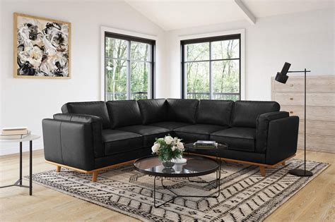 Artisan Leather Corner Sectional Sofa Luxury L Shape Seating