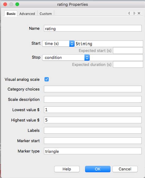 How To Vary Rating Scale Labels Between Different Randomized Blocks Of An Experiment Builder