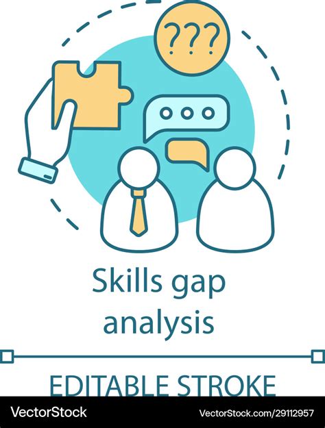 Skills Gap Analysis Concept Icon Royalty Free Vector Image