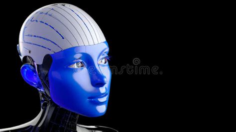 Cyber Girl Humanoid Robot With Artificial Intelligence Digital 3d